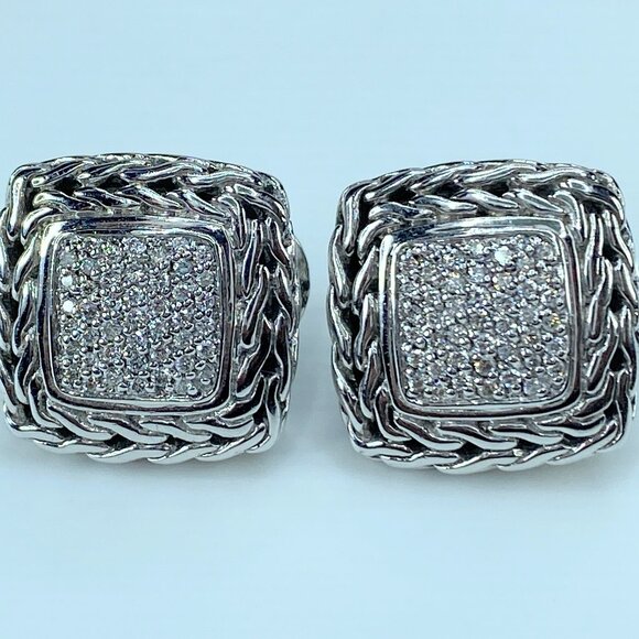 John Hardy | Jewelry | John Hardy Sterling 925 8k Classic Chain Diamond ...